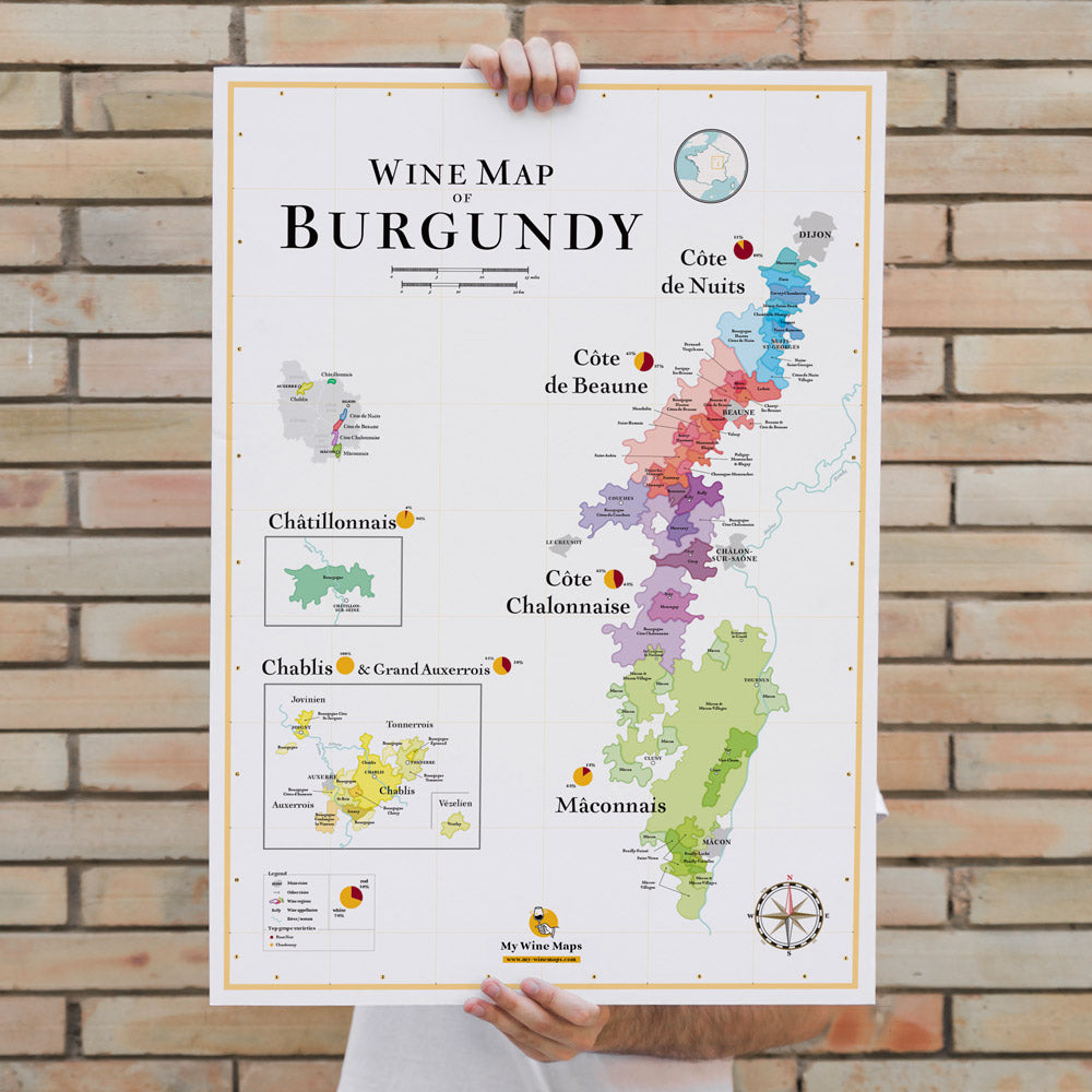 Wine Map of Burgundy – My Wine Maps
